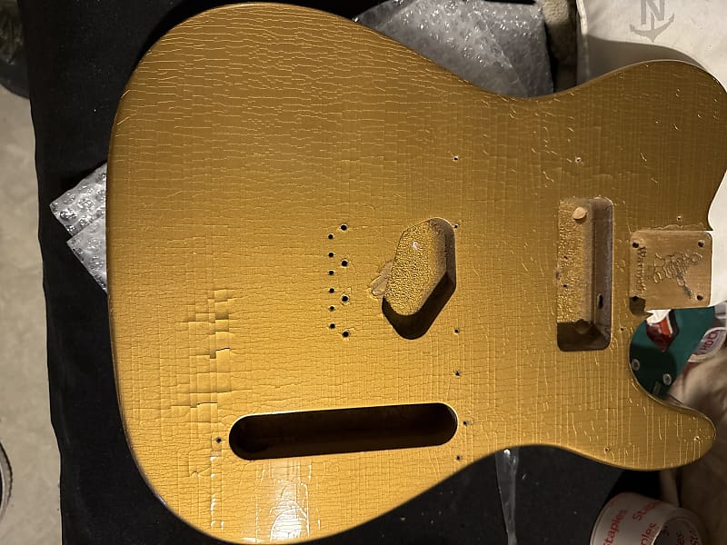 Warmoth Relic Aged Tele New - Gold Top Relic Finish | Reverb