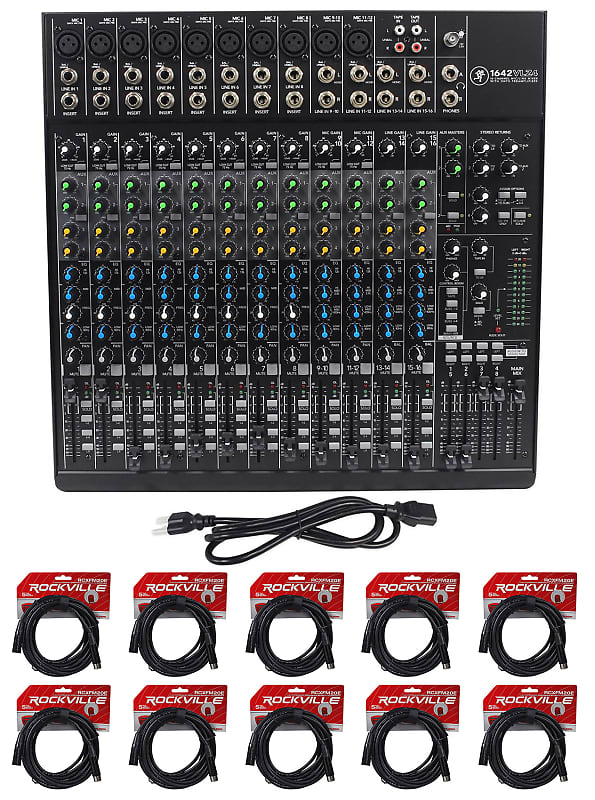 Mackie 1642VLZ4 16-channel Compact Analog Low-Noise Mixer + | Reverb