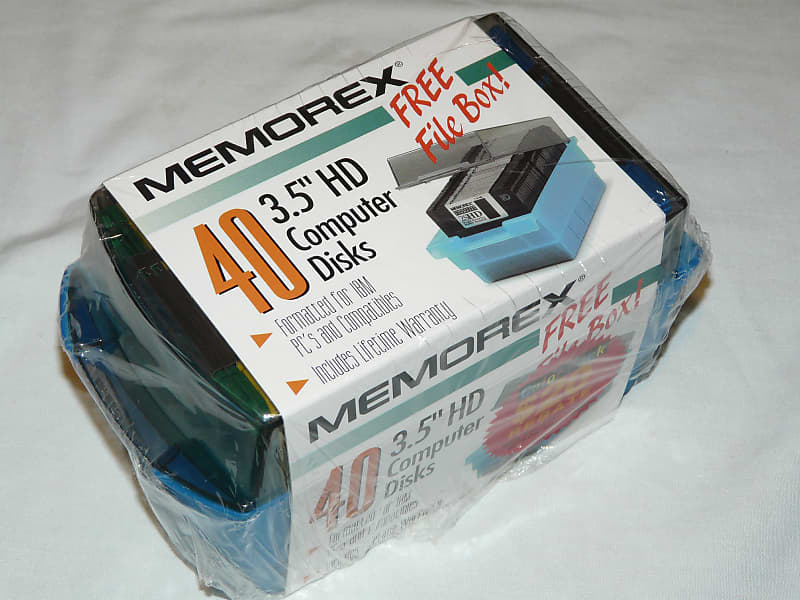 Floppy Disks Memorex 3.5" HD Computer Disks 1.44MB File Box | Reverb