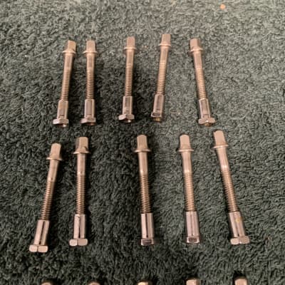 Drum Parts: 20 Ludwig Lug Inserts & Drum Factory Tension Rods | Reverb
