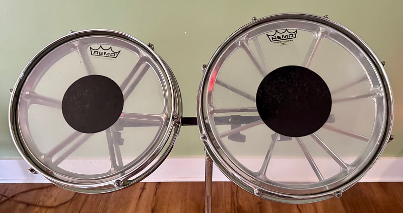 Remo 12" 14" Roto Toms with Stand Vintage 80s | Reverb