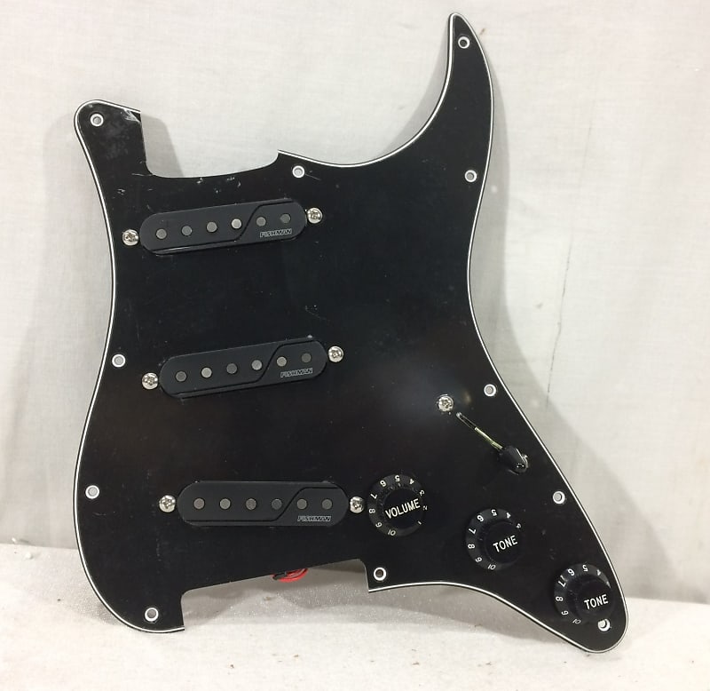 Fishman Fluence Loaded Strat Pickguard, Black | Reverb