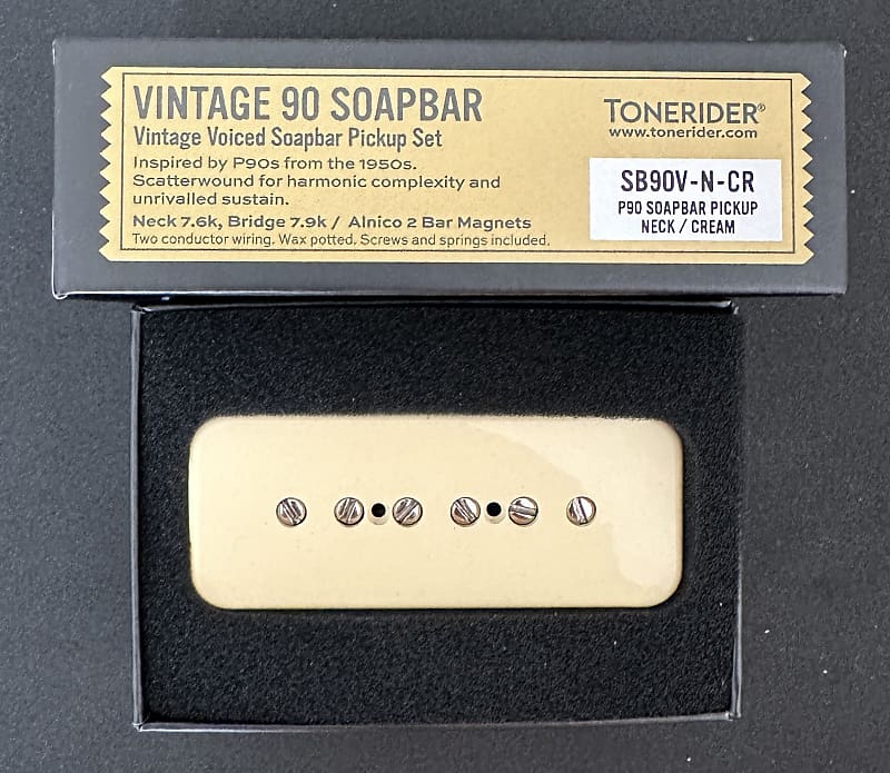 Tonerider Vintage 90 Soapbar P90 Neck pickup - cream | Reverb