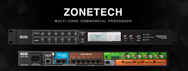 Rane Zonetech Multi-zone Commercial Processor | Reverb
