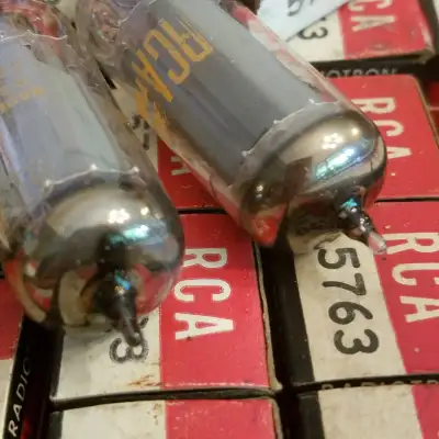 RCA Sleeve (5) NOS RCA 5763 tubes in original boxes amp radio | Reverb