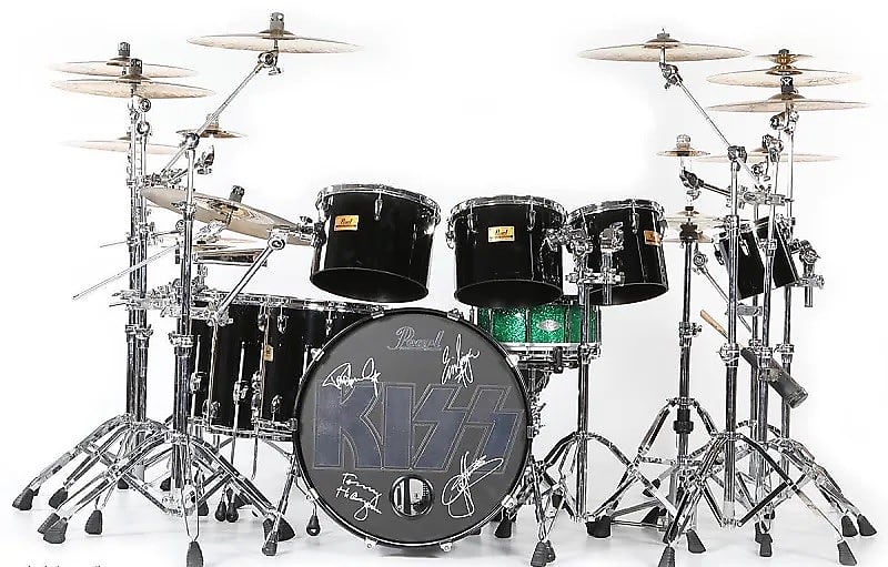 Pearl KISS 2010s - Black / Green Sparkle | Reverb