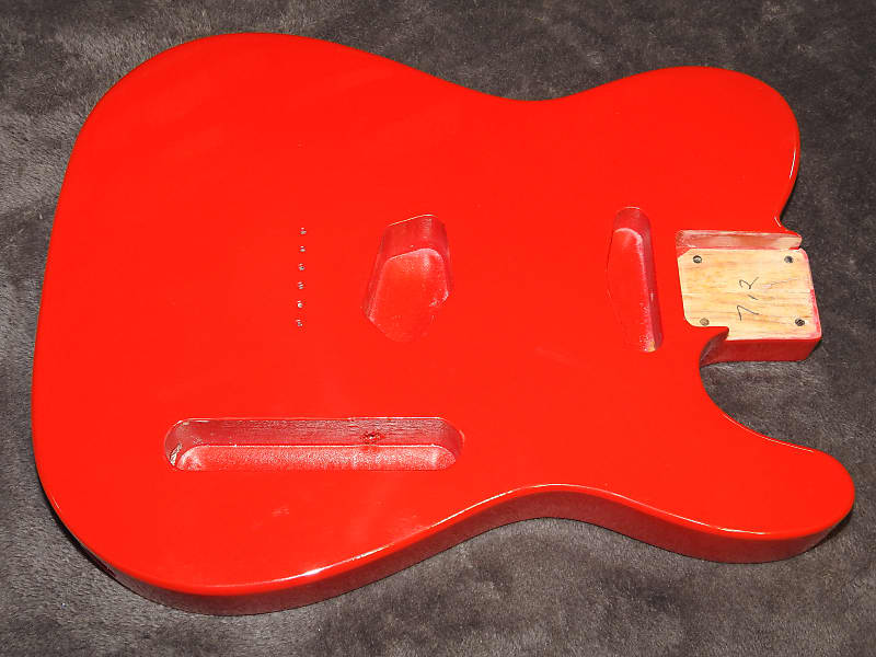 Telecaster Body Ash Similar To Fiesta Red or Dakota Red Poly | Reverb