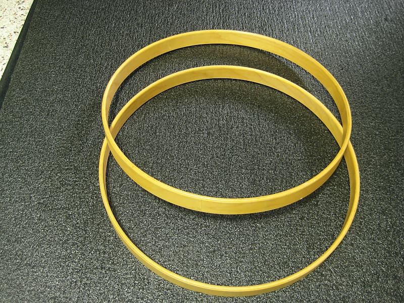 Pair 18" Maple Bass Drum Hoops, 1.5", by Keller Products, | Reverb