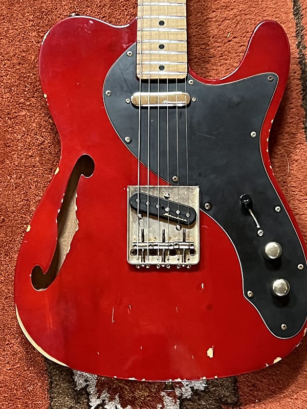 Unique Relic'd '69 Thinline Tele Style Partscaster with | Reverb