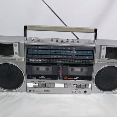 Vintage Hitachi TRK- W55H Dual Cassette Boombox / Ghetto | Reverb UK