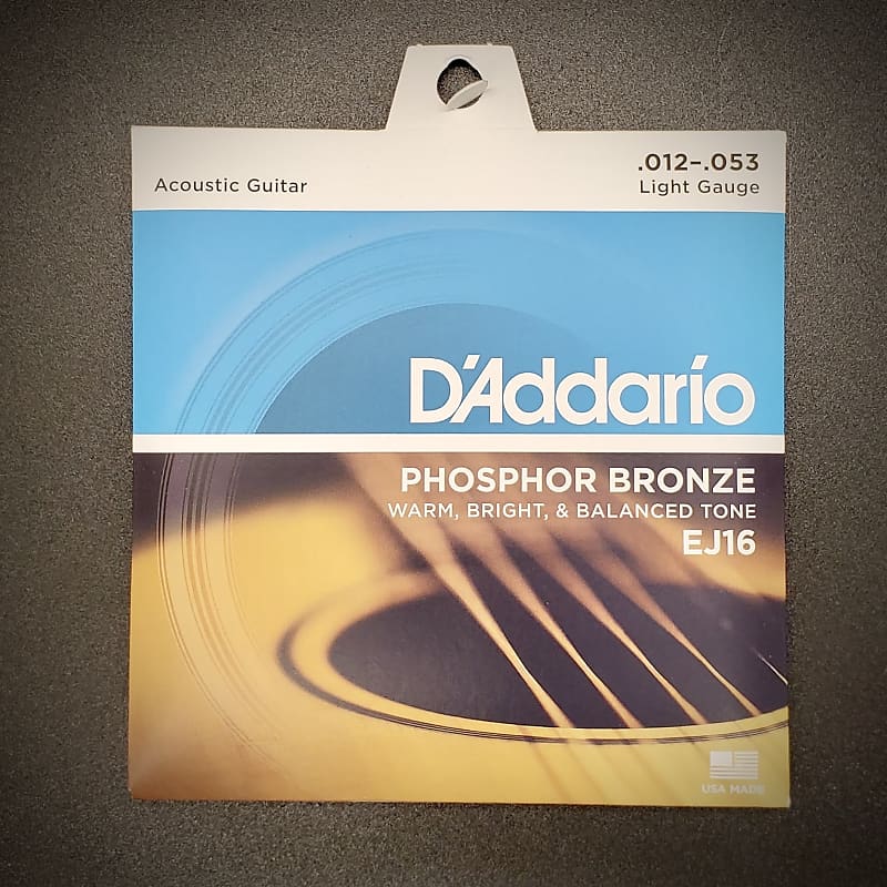 DAddario EJ16 Phosphor Bronze .012-.053 | Reverb