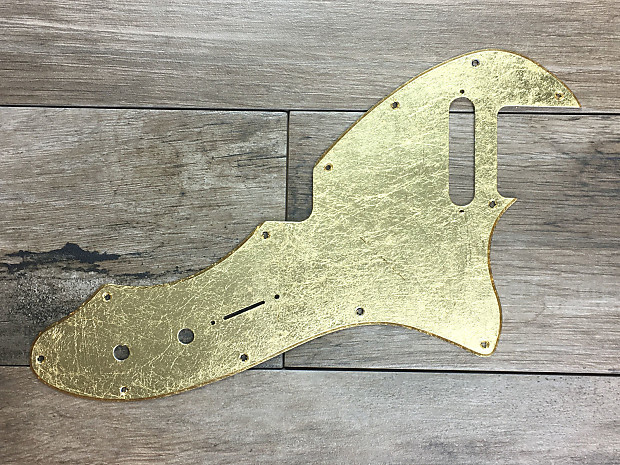 Pickguard Fender Telecaster Thinline style GOLD LEAF metallic | Reverb