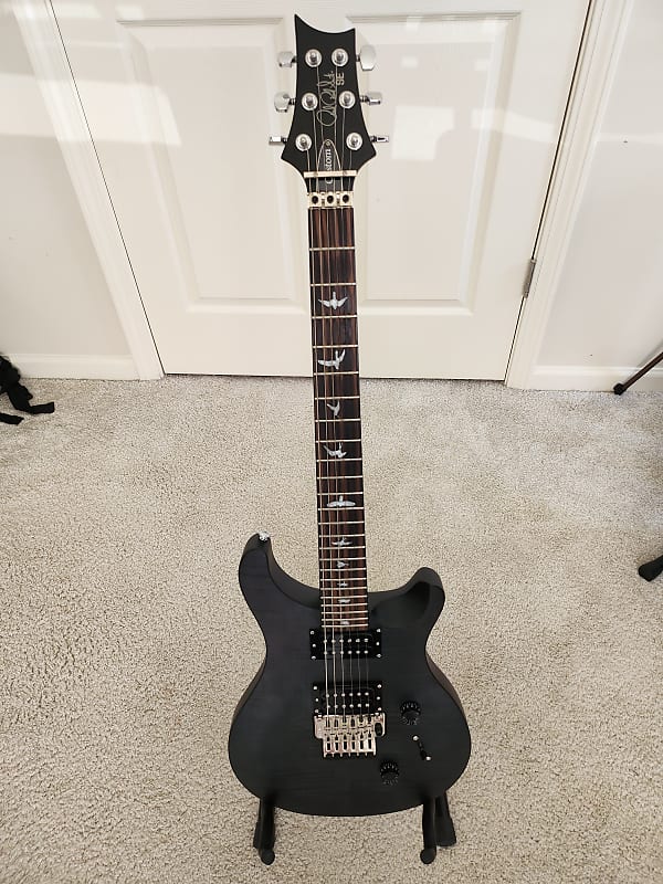 PRS Custom SE 2019 - Matte Black Smokeburst | Reverb