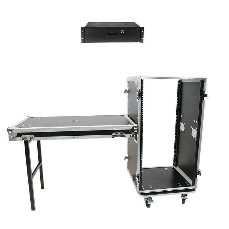 OSP 16 Space 20" D ATA Rack Road Case Lid Table & 3 Space | Reverb