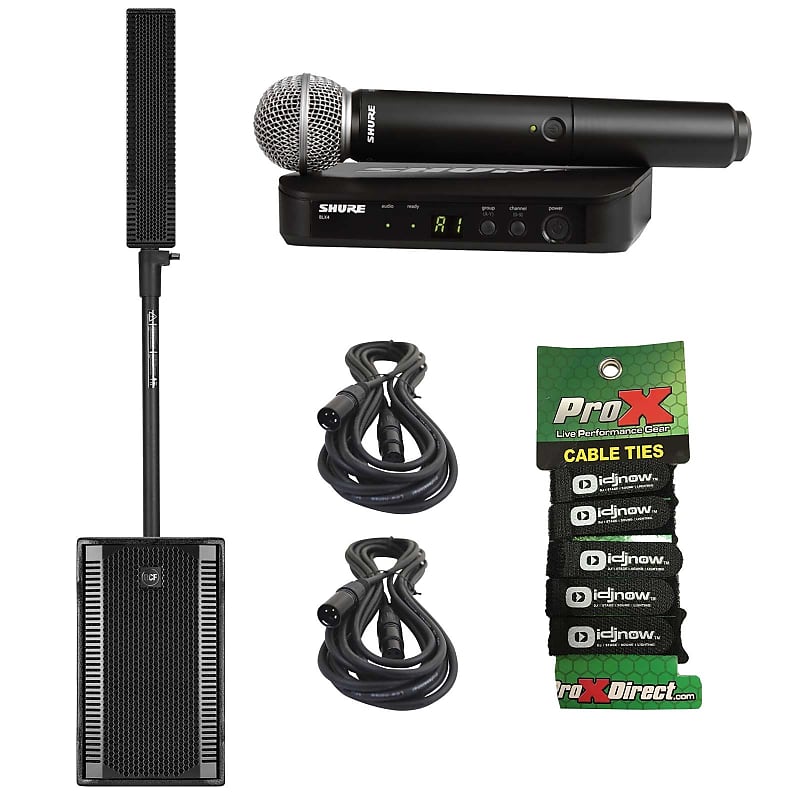 RCF EVOX 8 Active Powered Array PA DJ Speaker + Shure | Reverb