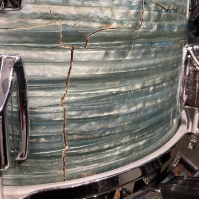 Rogers 8x12" Holiday Tom Tom Late 1960s - Blue Strata Pearl | Reverb