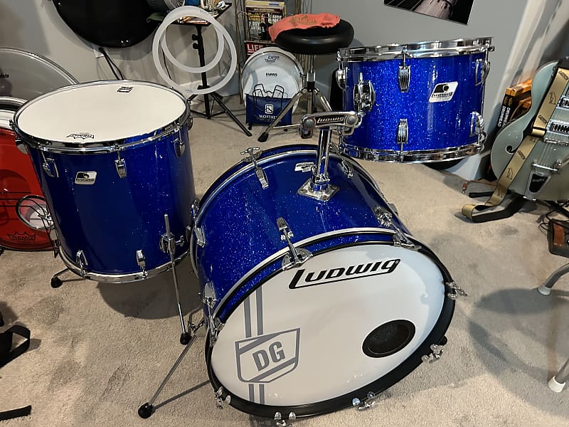 Ludwig Rocker 1980’s - Blue Sparkle | Reverb