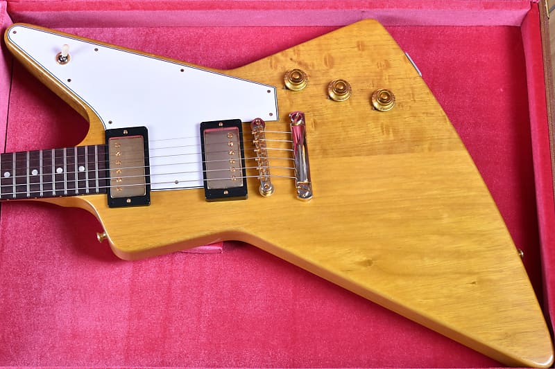 Gibson Custom 1958 Korina Explorer Reissue White Pickguard | Reverb