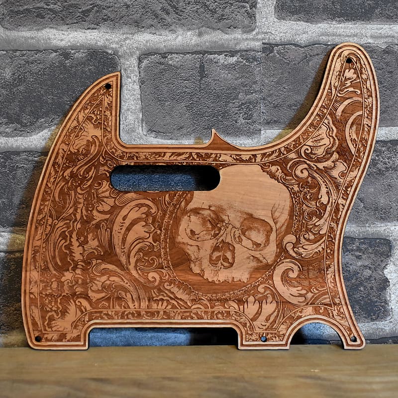 Wood Pickguard for Fender Telecaster Laser engraved Real | Reverb