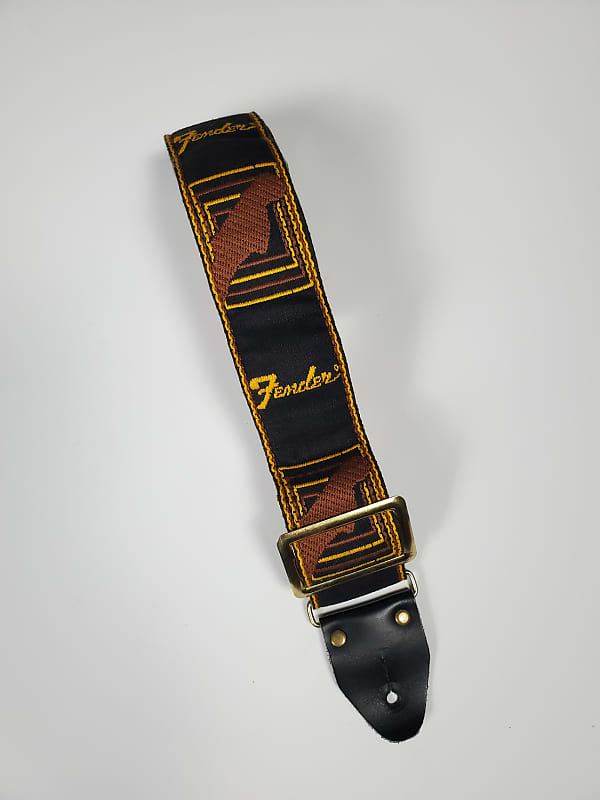 Fender Guitar Strap 1980's Monogram *Metal Buckle* | Reverb