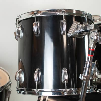 1980s Ludwig Black Cortex Maple Classic Drum Set | Reverb