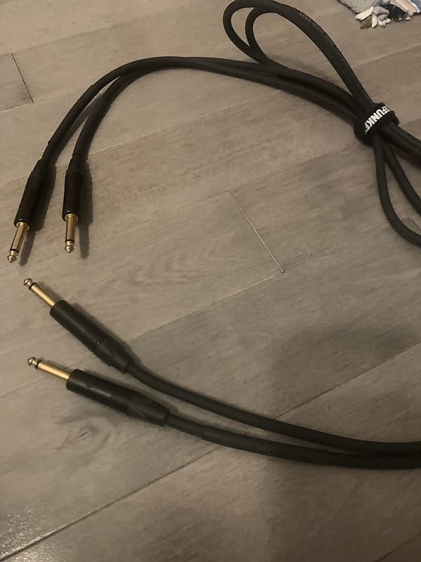 2 set - Live Wire Elite - 1/4 ts gold cables- 5ft each | Reverb