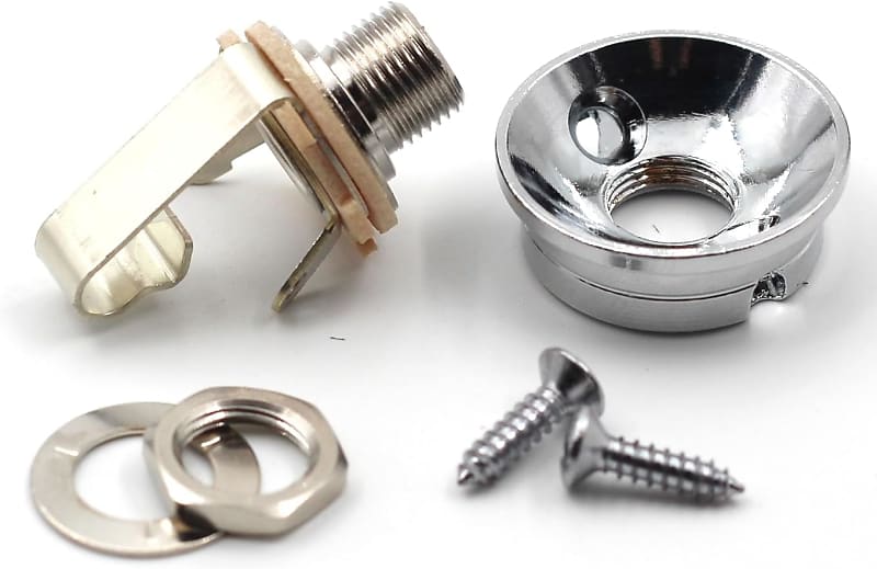 Electrosocket Jack Plate for Telecasters - Polished Chrome | Reverb