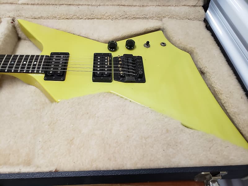 Gibson Explorer XPL Custom shop 1985 Very Rare Lime Green W/ | Reverb