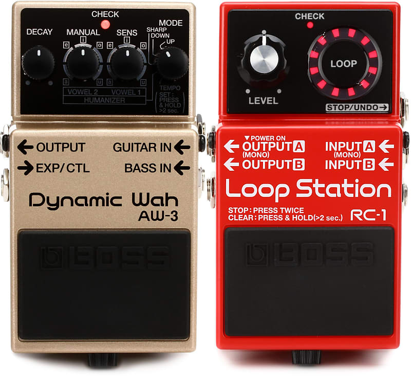 Boss AW-3 Dynamic Wah Pedal Bundle with Boss RC-1 Loop | Reverb