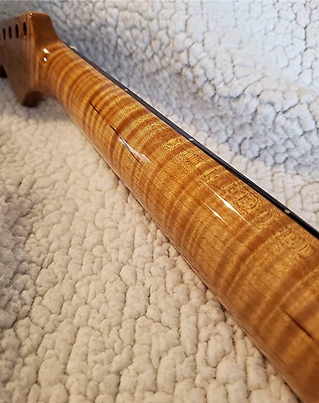 USA made , 4A Killer Roasted flame maple neck, Rosewood FB. | Reverb