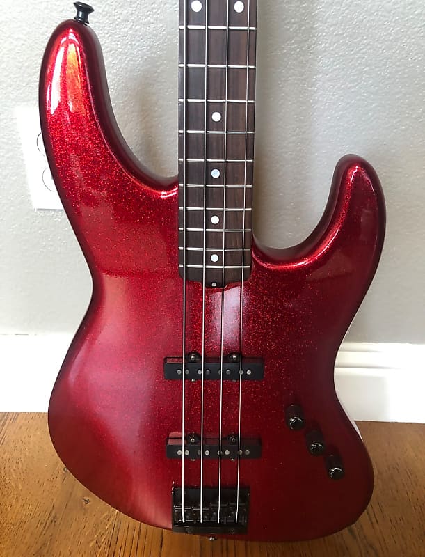 Michael Dolan Custom Bass 1998 BR Ruby Red sparkle | Reverb