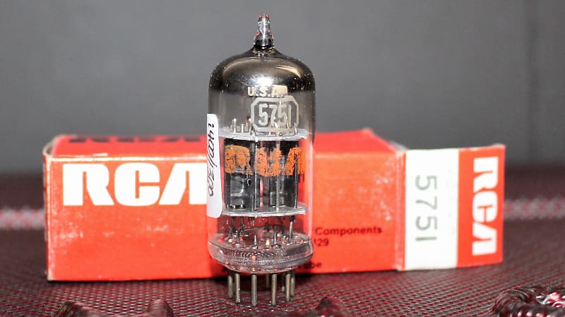 RCA JAN 5751 12AX7 ECC83 PERFECT BALANCE BLACK PLATE S | Reverb UK