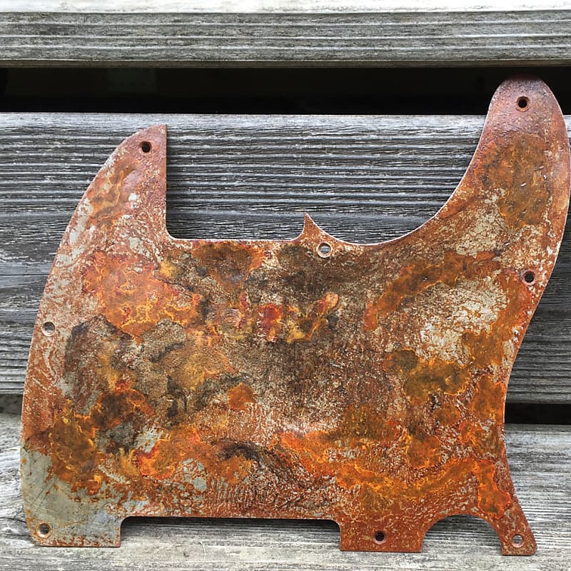 Rusted Relic Tele esquire heavy damaged and dinged steel | Reverb