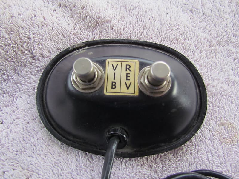 Vintage Fender 2 Button Reverb/Vibrato Footswitch Blackface | Reverb