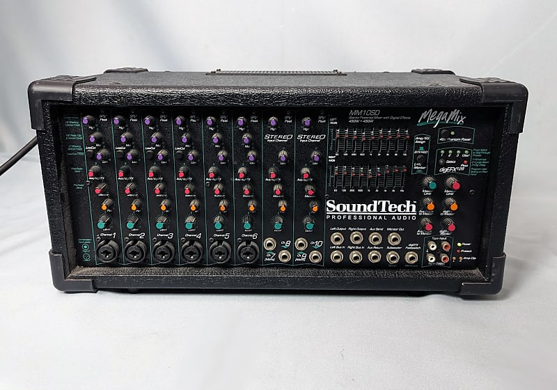 Soundtech MM10SD MegaMix Affordable Powered Mixer - Black | Reverb