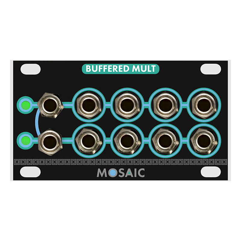 Mosaic Buffered Mult 1U Eurorack Module (Black) | Reverb