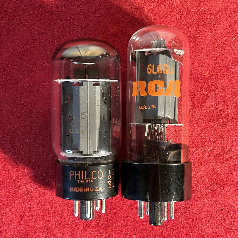 RCA/Philco Mismatched 6L6GC Amp Power Tubes Pair 1980s | Reverb