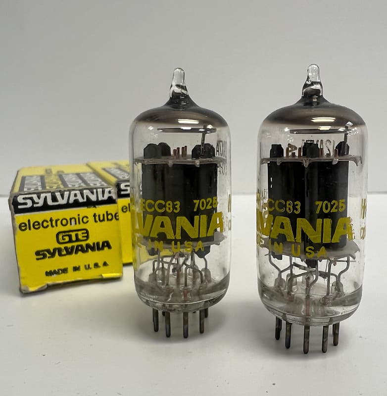 Sylvania 12AX7 ECC83 7025 NOS Vacuum Tube Pair | Reverb
