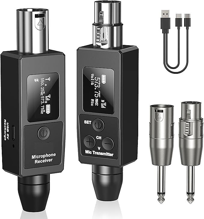 Wireless Microphone Transmitter Receiver System UHF Wireless | Reverb