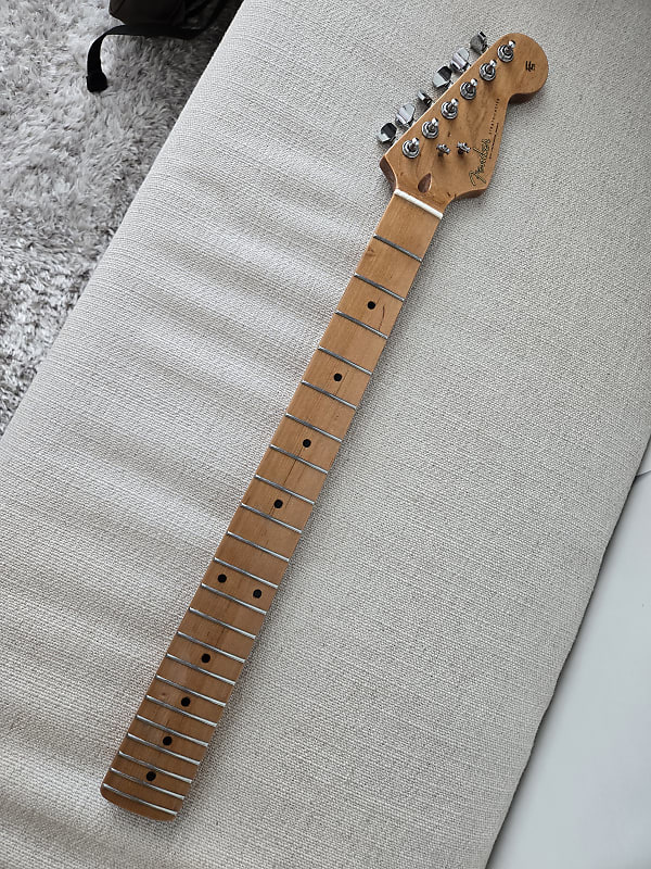 22 Fret Strat Neck - Roasted Maple, Jumbo Frets, Tuners, | Reverb