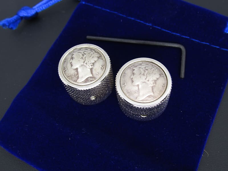 Tone-Guard Telecaster Barrel Knobs - Custom - Mercury Dime | Reverb