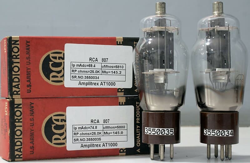 1MP 807 VT100 RCA =6L6 EL34 NOS Made In U.S.A Amplitrex | Reverb