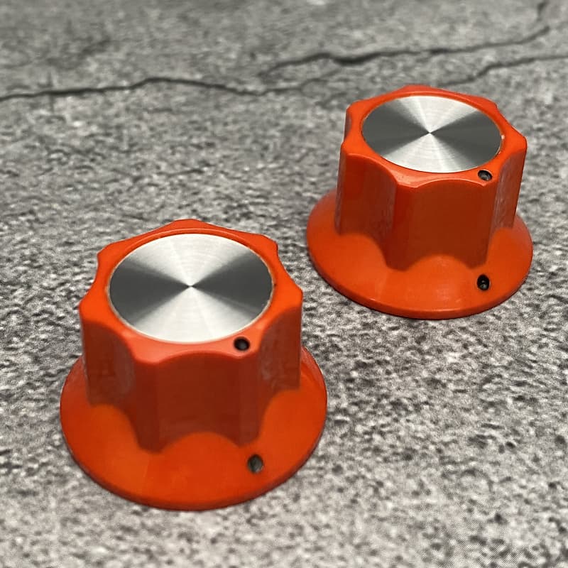 2x Dark Orange Custom Color Large Univox Moog Synth Knobs | Reverb