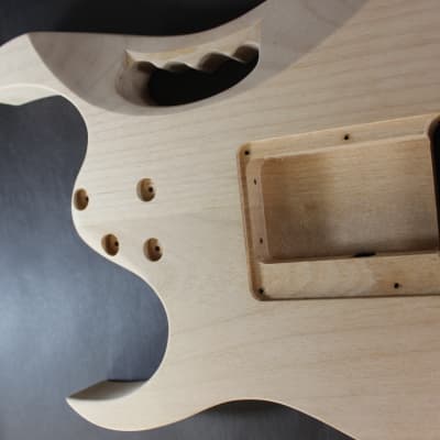 Unfinished 6 string Alder JEM style guitar body, front route, | Reverb