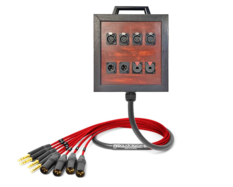 8-Channel Wooden Studio Wall Box / Stage Box | Mogami 2932 & | Reverb