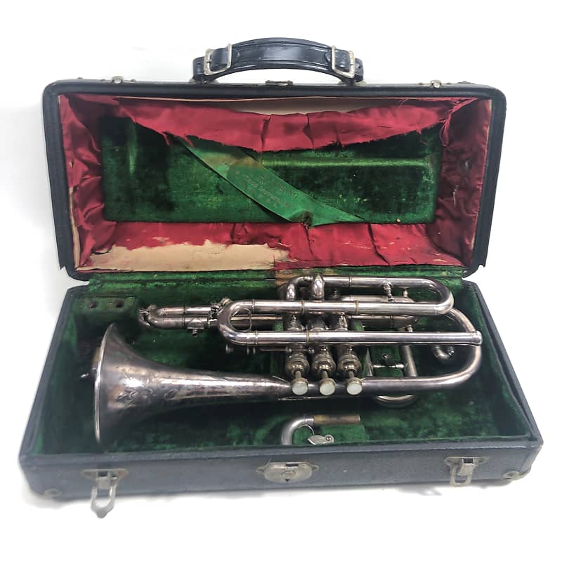 Antique Early 1900s Melodia Made by Emil K. Blessing Cornet | Reverb