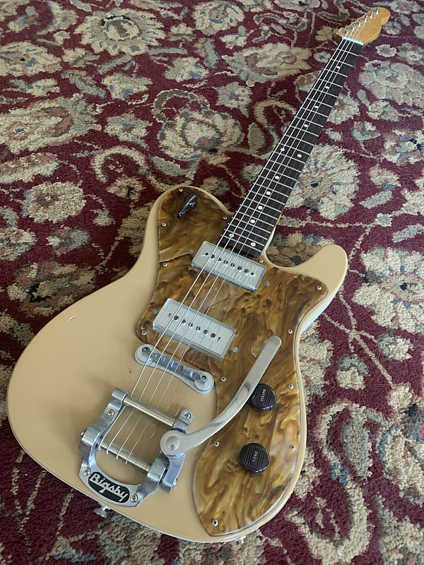 Baritone Telecaster w/ Kay pickups, Bigsby, Desert Sand | Reverb