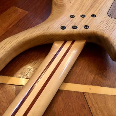 Warmoth USA Gecko 5 String Natural Active Bass Guitar w/ | Reverb