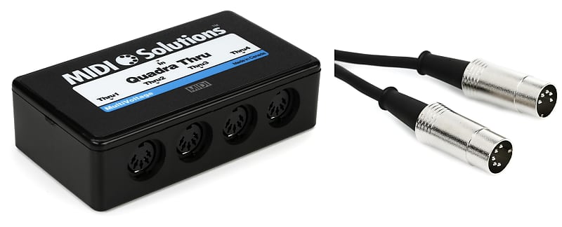 MIDI Solutions MultiVoltage Quadra Thru 1-in 4-out MIDI | Reverb