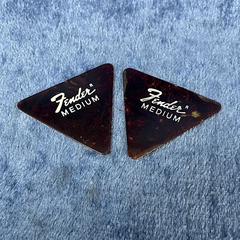 Vintage 1970's CBS Era Fender Triangle Picks - Medium, | Reverb